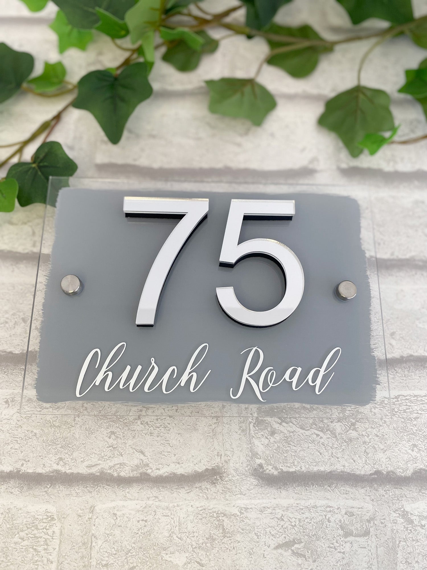 Classic 3D Number Personalised House Sign – Dakota Gray Designs